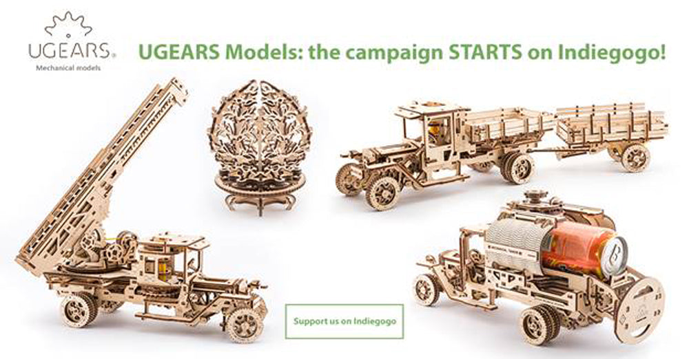 UGEARS launches the coolest self-propelled mechanical wooden models on